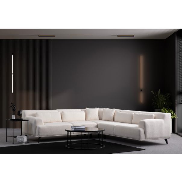 ATELIER DEL SOFA Modularna ugaona garnitura Jaguar L2-C-2R, bela