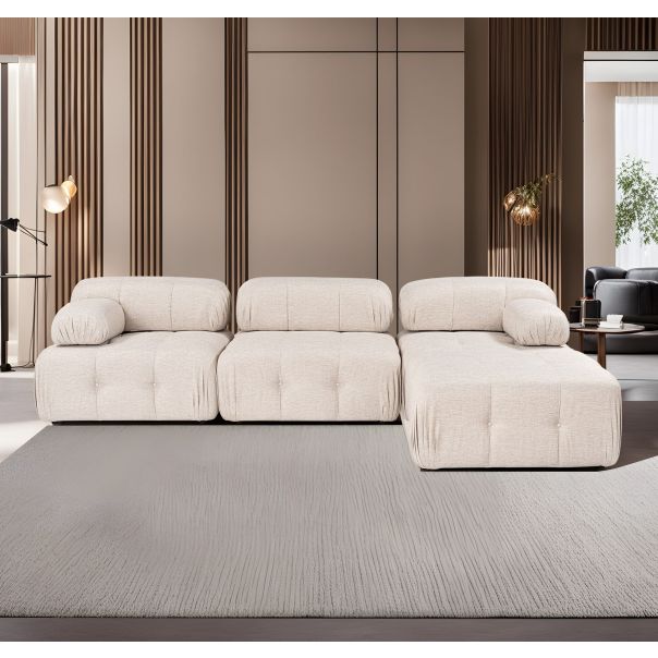 ATELIER DEL SOFA Ugaona garnitura Doblo 3, svetlo braon