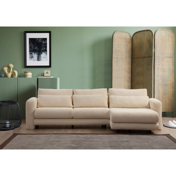 ATELIER DEL SOFA Ugaona garnitura Lily, desna, bež