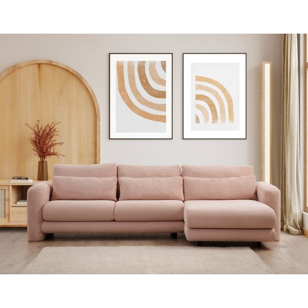 ATELIER DEL SOFA Ugaona garnitura Lily, desna, roze