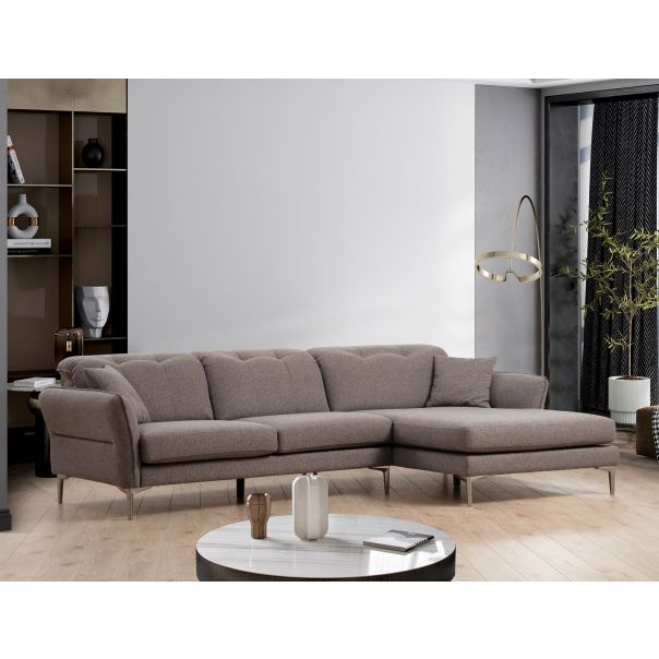 ATELIER DEL SOFA Ugaona garnitura Costor, desna, siva