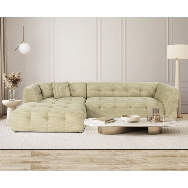 ATELIER DEL SOFA Ugaona garnitura Cady, leva, zelena