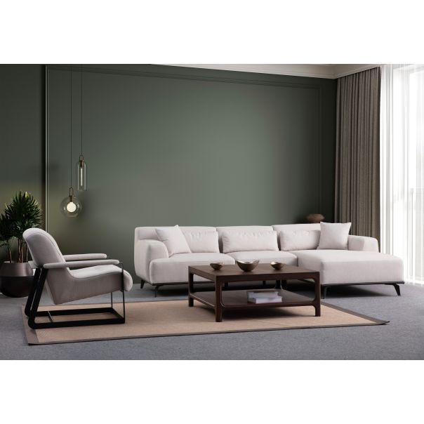 ATELIER DEL SOFA Modularna ugaona garnitura Jaguar L2-Chl, bela