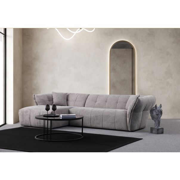 ATELIER DEL SOFA Ugaona garnitura Boxer, leva, svetlosiva