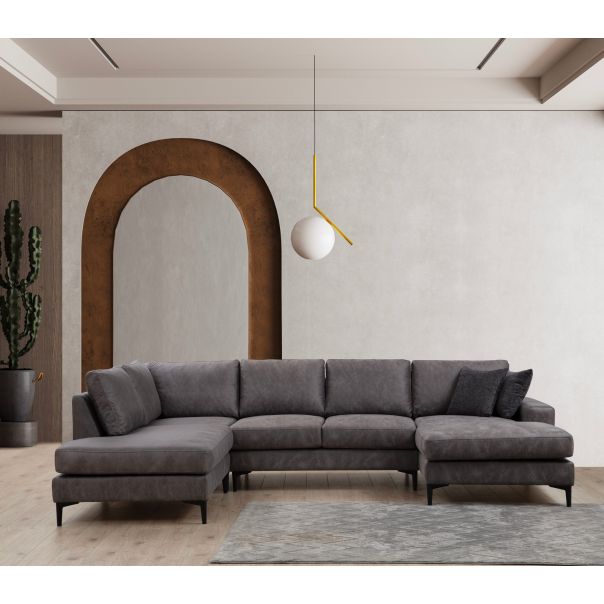 ATELIER DEL SOFA Modularna ugaona garnitura Porto EOT-C-02-CHL, antracit