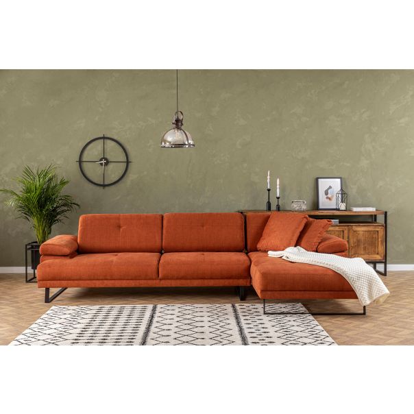 ATELIER DEL SOFA Ugaona garnitura Mustang Large, desna, narandžasta