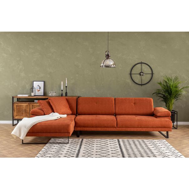 ATELIER DEL SOFA Ugaona garnitura Mustang Large, leva, narandžasta