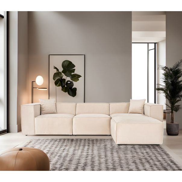 ATELIER DEL SOFA Ugaona garnitura Lora, krem