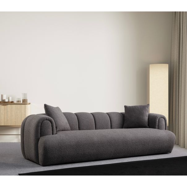 ATELIER DEL SOFA Trosed Puffy 3 Plain, antracit