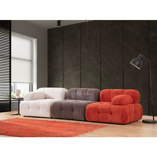 ATELIER DEL SOFA Trosed Doblo L1-O1-1R, crvena/braon/bela