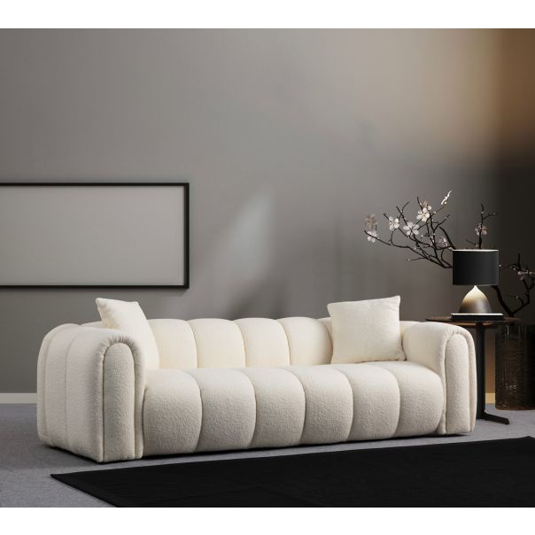 ATELIER DEL SOFA Trosed Puffy 3, bela