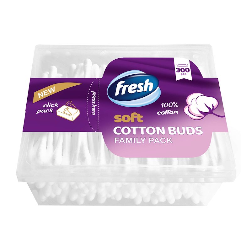 Fresh Cotton Buds štapići za uši 300 komada