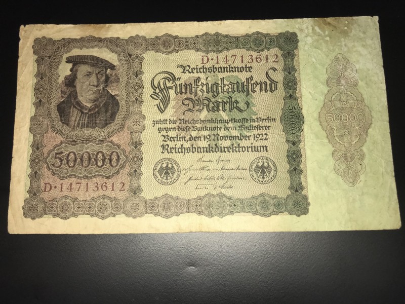 NEMAČKA 50 000 MARAKA.1922.