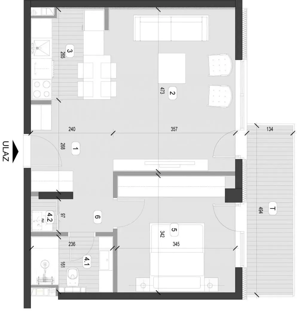 Prodaja, dvosoban stan, 54m², Zvezdara Sve Podlokacije, Beograd