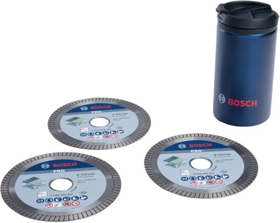 Bosch set za obradu keramike 3 x PRO Ceramic dijamantska rezna ploča 125mm (0615997670)