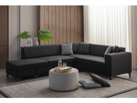 Atelier del Sofa Ugaona garnitura West Left Anthracite