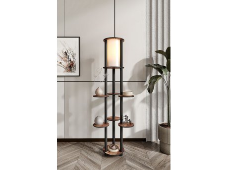 OPVIQ Podna lampa Volante Walnut