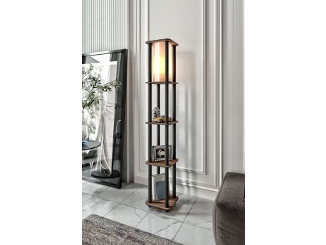 OPVIQ Podna lampa Estantes Square Walnut