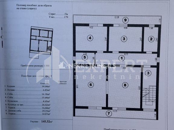 Četvorosoban stan, 145 m2, II sprat, deo dvorišta, parking, Niška banja - kod Aqua parka
