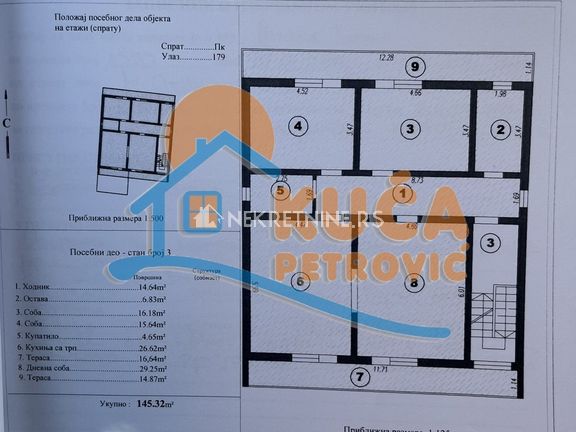 Četvorosoban stan, 145 m2, II sprat, deo dvorišta, parking, Niška banja - kod Aqua parka