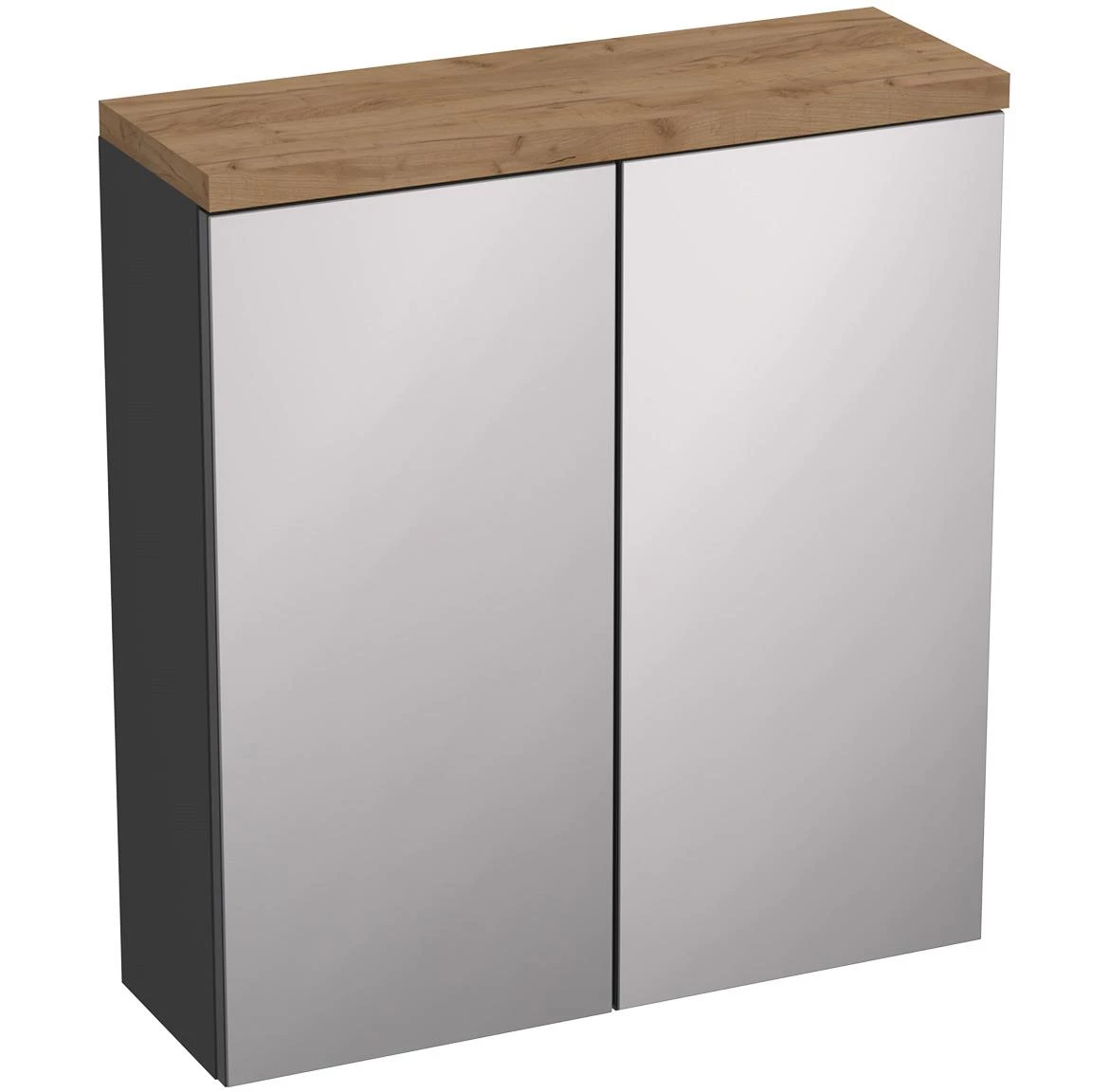 Ovo kupatilski ormaric sa ogledalom 59,7x20,1x65,6 cm antracit