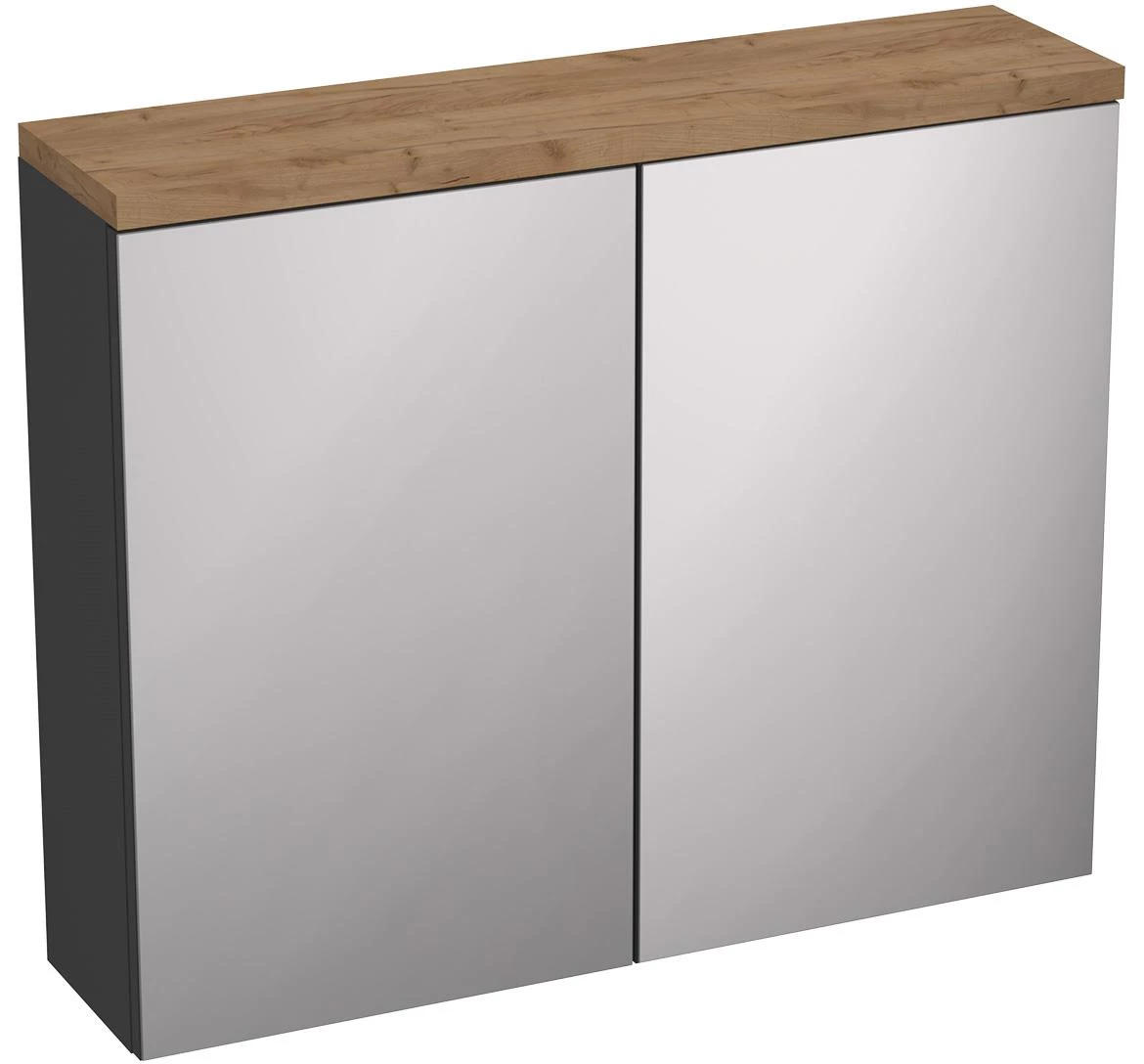 Ovo kupatilski ormaric sa ogledalom 79,7x20,1x65,6 cm antracit