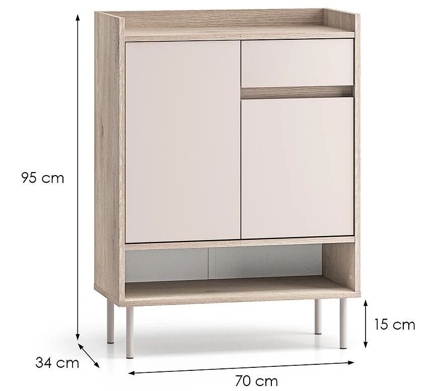 Voco 03 ormaric za cipele ,34x70x95 cm hrast cremona/kašmir