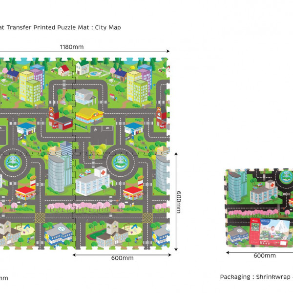 Sunta podne puzle, karta grada