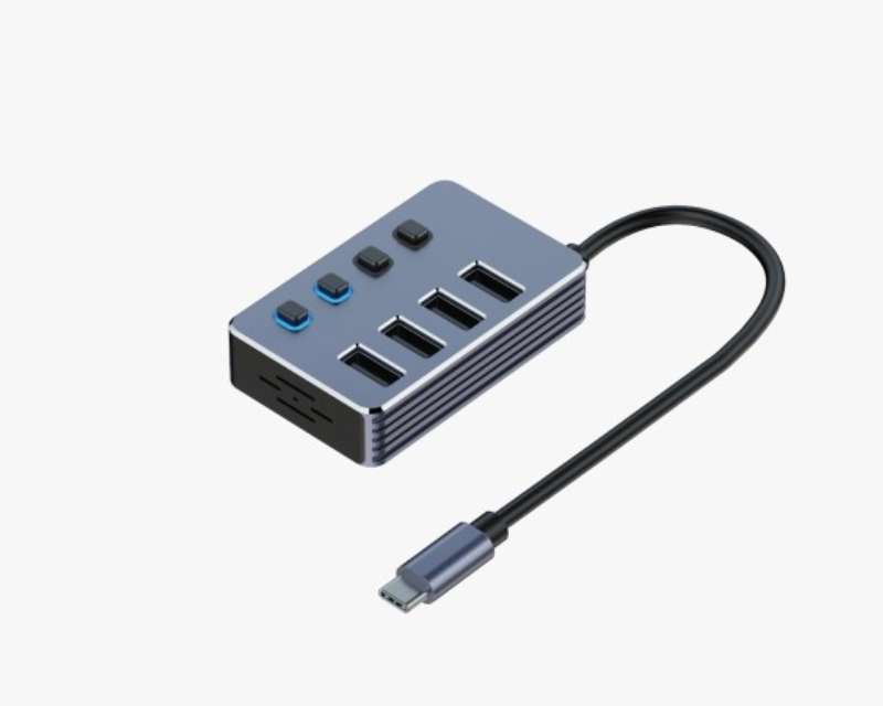 E-GREEN USB 3.1 tip C - HUB Superbrzi 4port USB 3.0 sa prekidacima