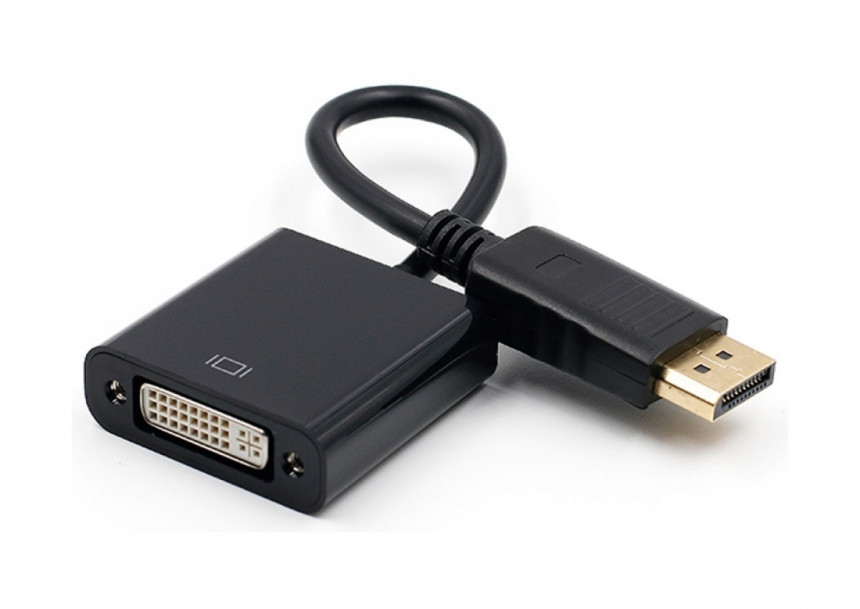 Adapter DisplayPort (M) - DVI (F) crni