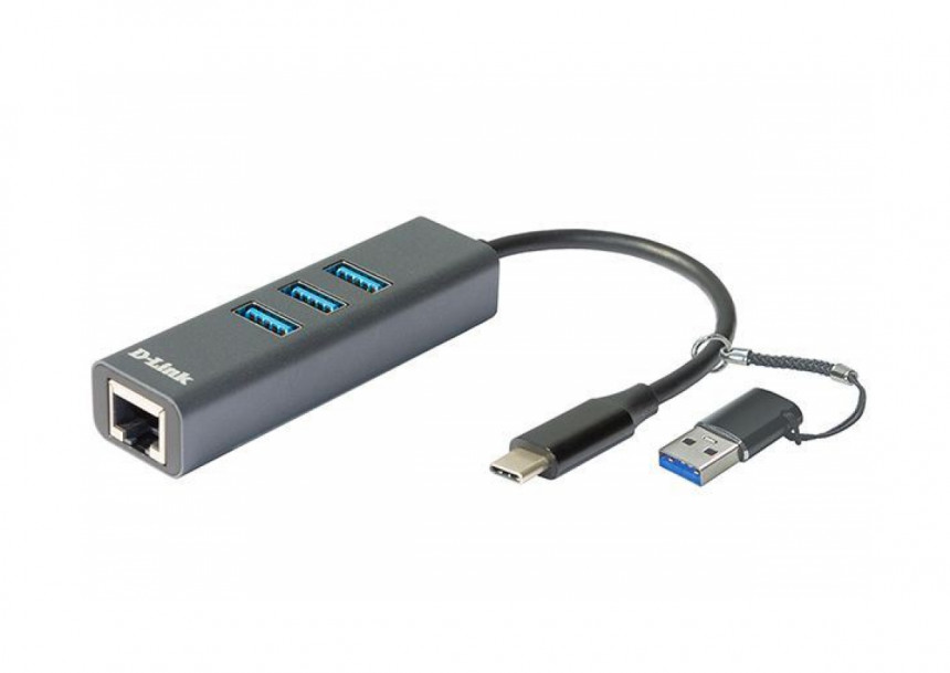 D-Link USB 3.0 Hub + USB-C adapter DUB-2332