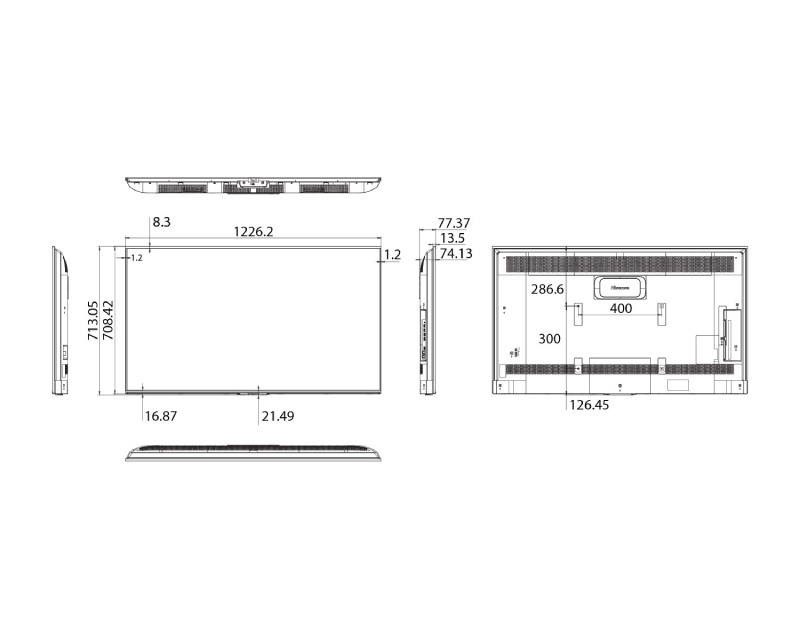 HISENSE 55 inča 55DP30FE 4K UHD 350 nita Digital Signage Display - 16/7 Operation