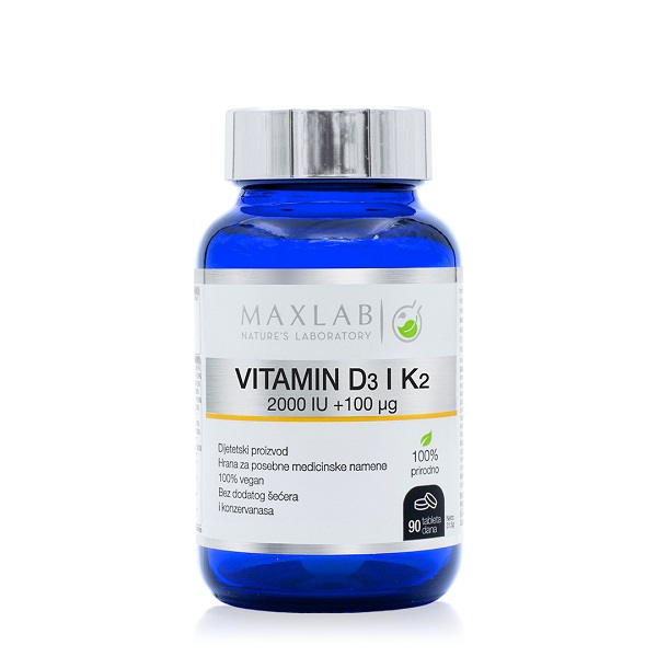 VITAMIN D3 + K2 (2000 IU + 100 µg) MAXLAB