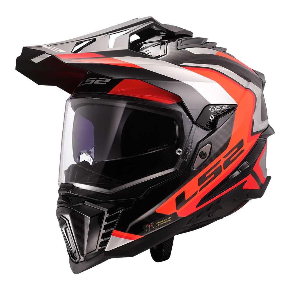 Kaciga LS2 Enduro MX701 EXPLORER CARBON FRONTIER II narandžasta