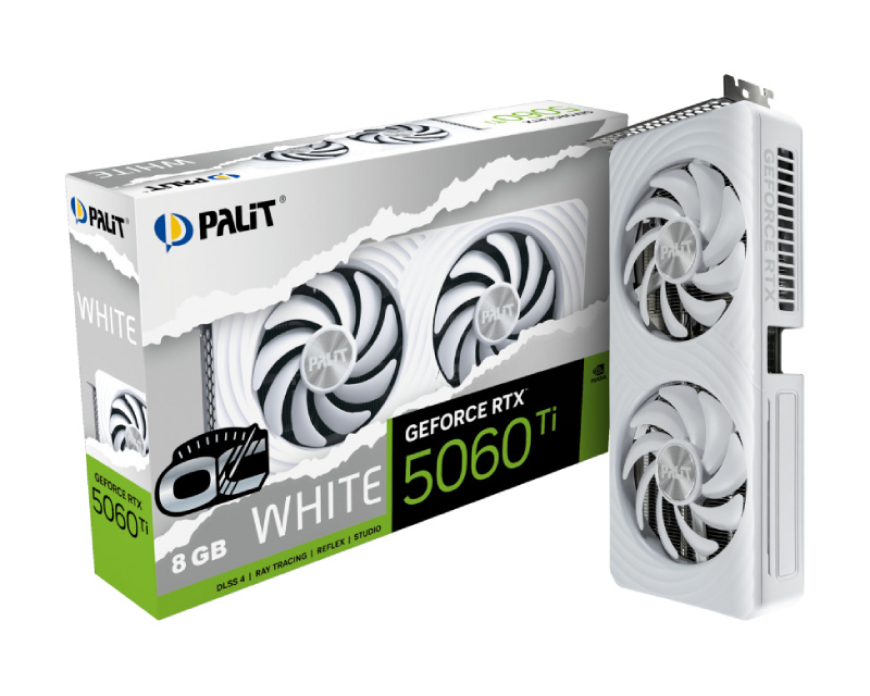PALIT nVidia GeForce RTX 5060 Ti 8GB 128bit RTX5060Ti WHITE OC 8GB GDDR7 grafička karta