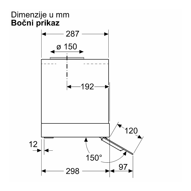 Bosch ugradni aspirator DBB67DP60