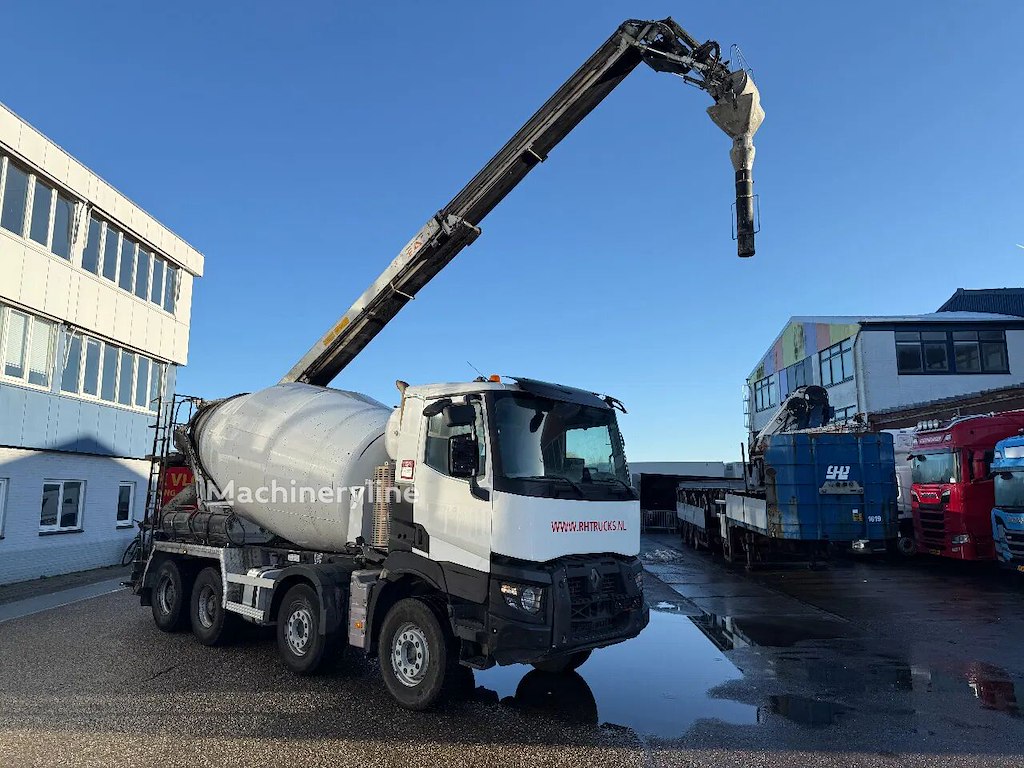 Renault C480 8X4 BELT + MIXER 9M3 + REMOTE CONTROL HUB REDUCTION FULL ST kamion s mešalicom za beton