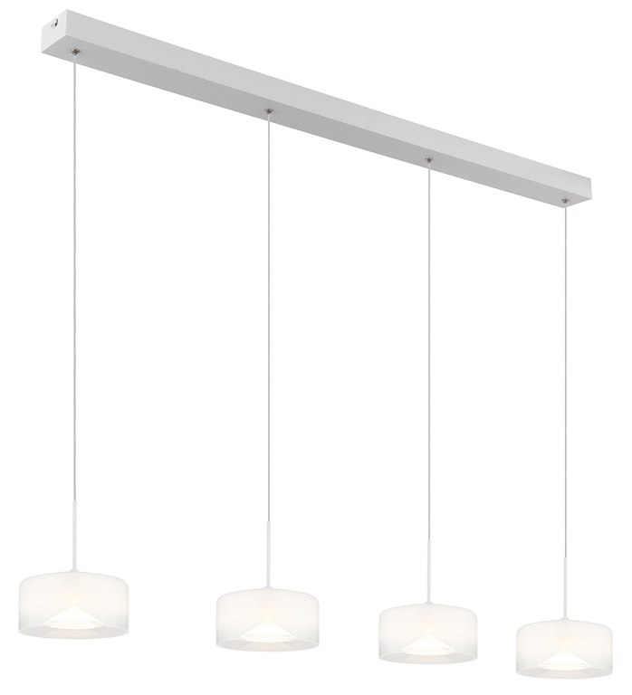 BELINDA – Viseća lampa – metal bela mat – staklo opal – 16024-4W