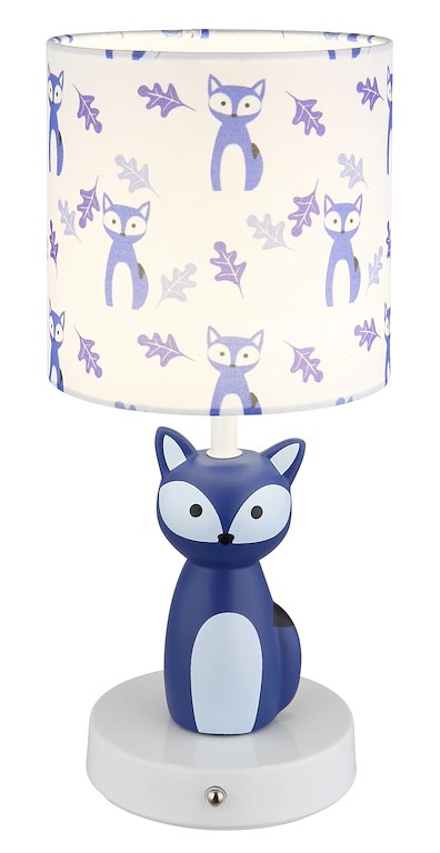 FOXY – Stona lampa – keramika plava – tekstil plava – 21737B
