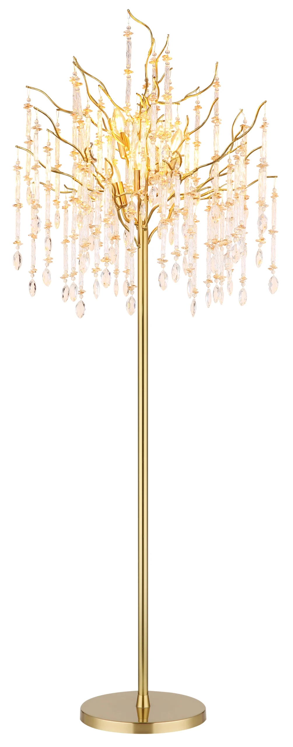 GLORIA – PODNA LAMPA – METAL ZLATNE BOJE MAT – STAKLO KRISTALNO PROVIDNO – 64142S