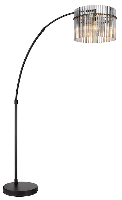GORLEY – PODNA LAMPA – METAL CRNI MAT – STAKLENE ŠIPKE DIMLJENE BOJE – 15698S1
