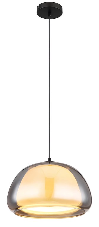 JELLA – VISEĆA LAMPA – METAL CRNI MAT – STAKLO DIMLJENE BOJE – 15743H1