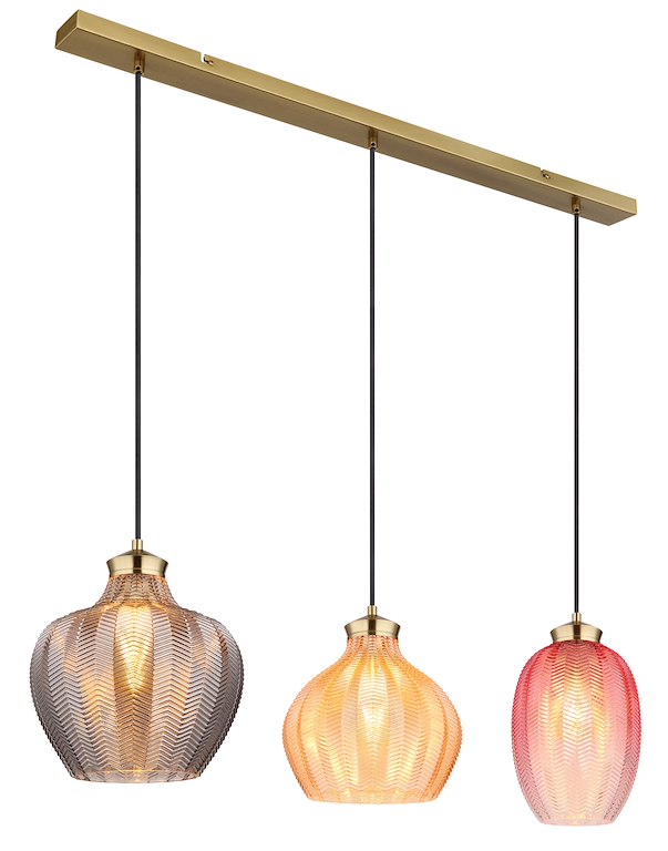 JESSICA – VISEĆA LAMPA – METALNA ZLATNA BOJA MAT – STAKLO – 15898-3H