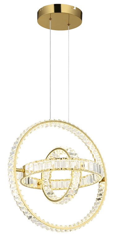 NEIL – Viseća lampa – metalna zlatna boja – K5 kristali providni – 67339-115G