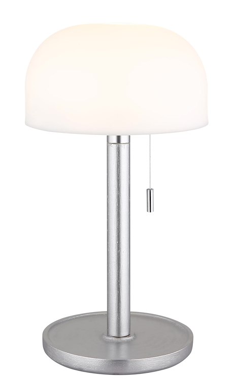 NORMAN – Stona lampa – bambus srebrne mat boje – plastični opal – 21016N