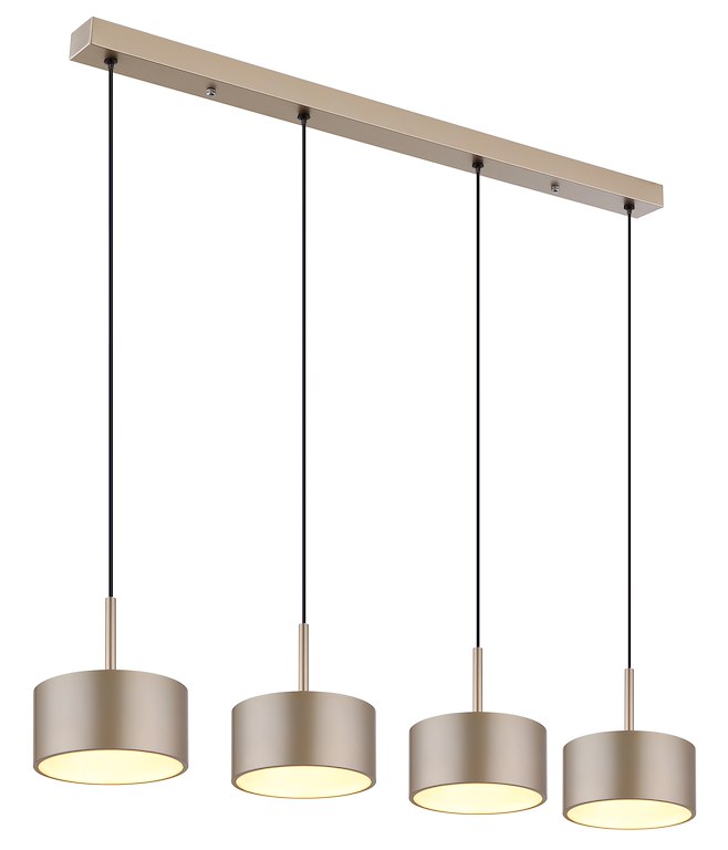 RAYMOND – VISEĆA LAMPA – METAL CRNI MAT – PLASTIKA BOJE ŠAMPANJCA MAT – 56964-4H