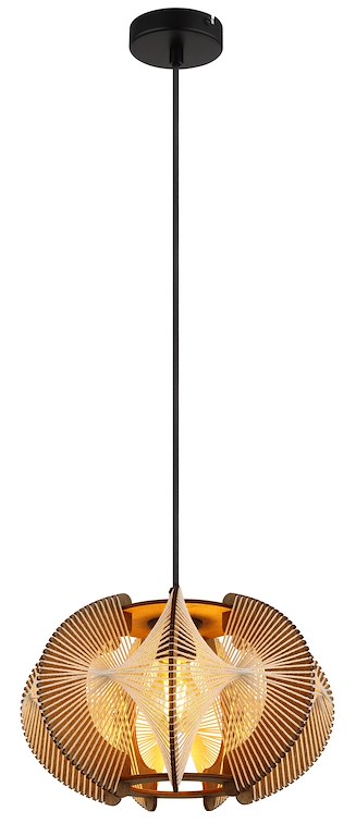 SAKURA – VISEĆA LAMPA – METAL CRNI MAT – MDF DRVENI IZGLED TAMNI – 30533446