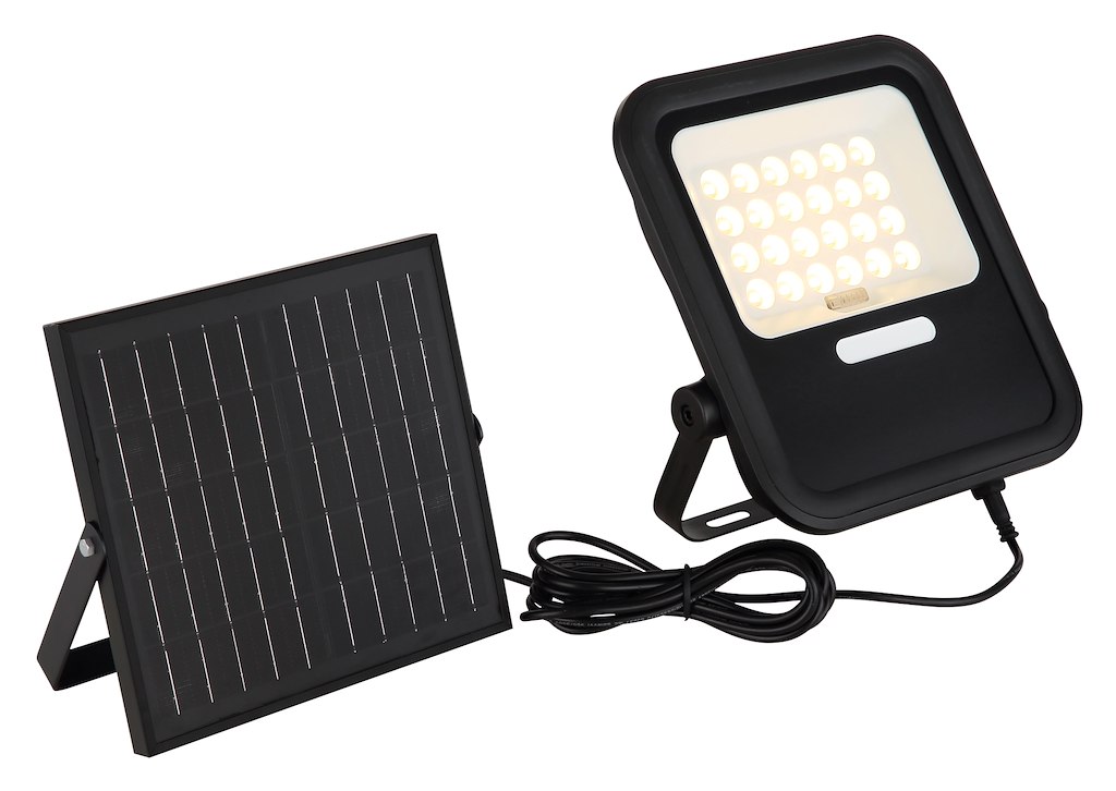 SOLARLEUCHTE KUNSTSTOFF SCHWARZ MATT, 1XLED – SOLARNA LAMPA – PLASTIKA CRNA MAT – STAKLO PROVIDNO – 36487K