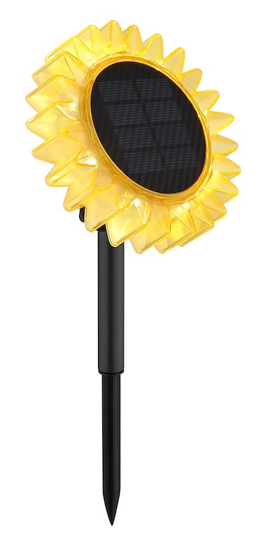 SOLARLEUCHTE KUNSTSTOFF SCHWARZ MATT, 8XLED – SOLARNA LAMPA – PLASTIČNA CRNA MAT – PLASTIČNA ŽUTA – 33598