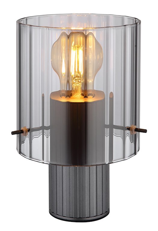 TULIVAR – STONA LAMPA – METALNO SIVA TAMNO – STAKLENO DIMLJENE BOJE – 15904TS